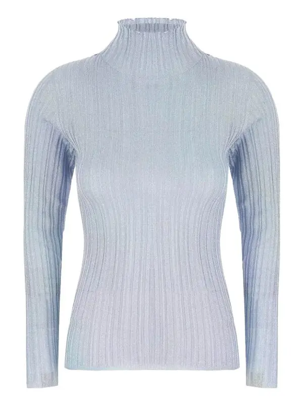 Fabiana Filippi Ribbed-knit High-neck Sweater - Blue