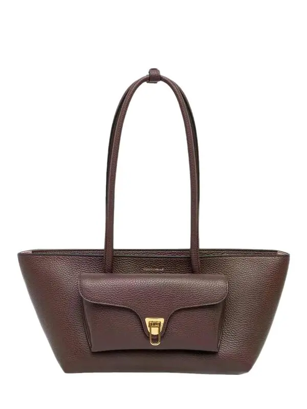 COCCINELLE Double Beat Leather Tote Bag - Red