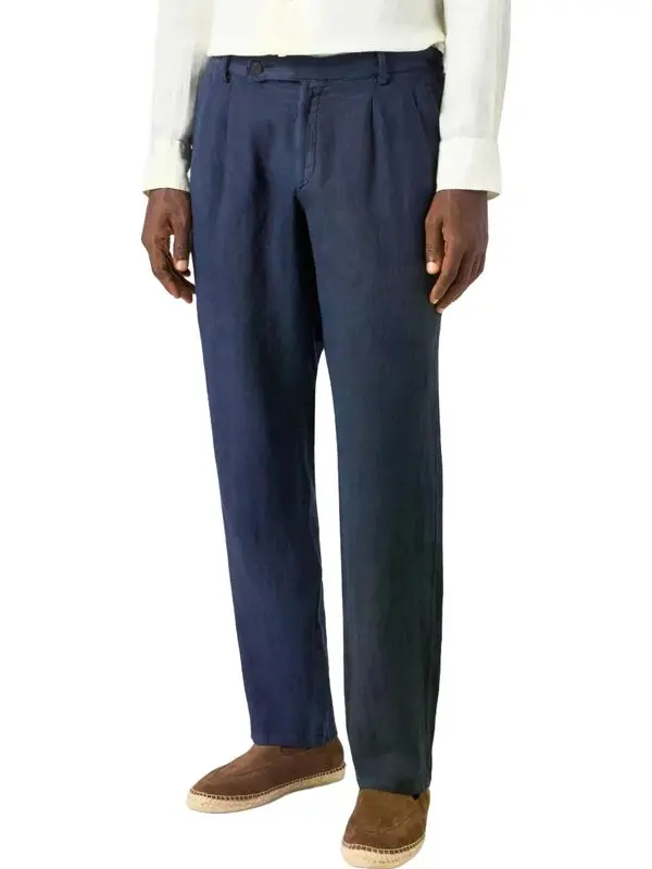 MC2 SAINT BARTH Havier Pleated Tailored Trousers - Blue