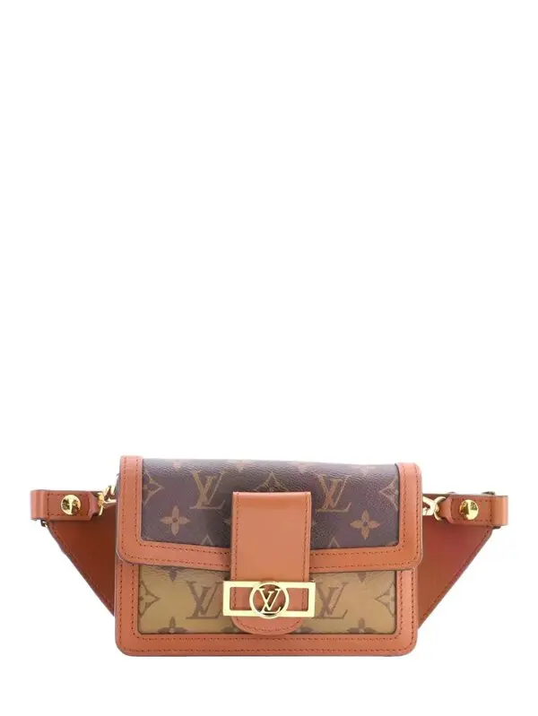 LOUIS VUITTON Dauphine Bumbag Reverse Monogram Canvas Belt Bag - Brown