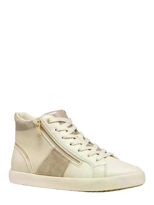 Geox Blomiee Side-zip Panelled Sneakers - Neutrals