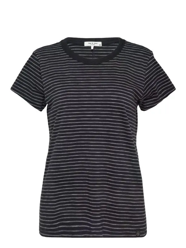 Rag & Bone Slub Striped T-shirt - Black