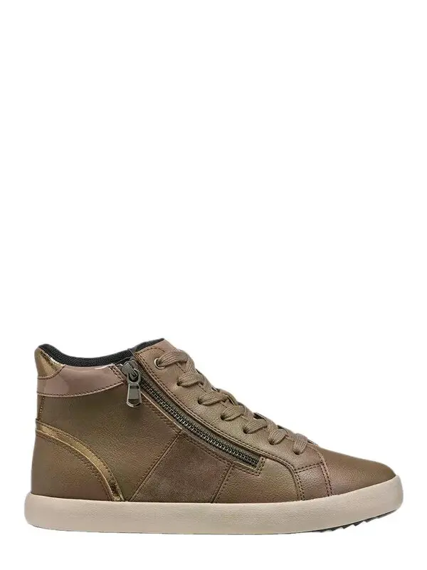 Geox Blomiee Panelled High-top Sneakers - Brown