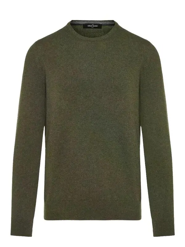 GRAN SASSO Crew Neck Long Sleeve Sweater - Green
