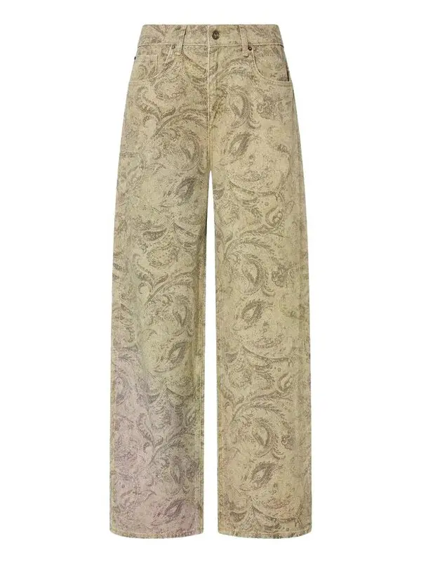 Liu Jo Boyfriend Trousers With Glitter Print - Neutrals