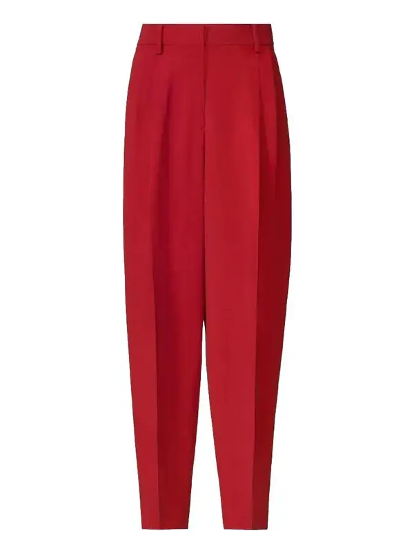 Fabiana Filippi Pleated Pressed-crease Trousers - Red