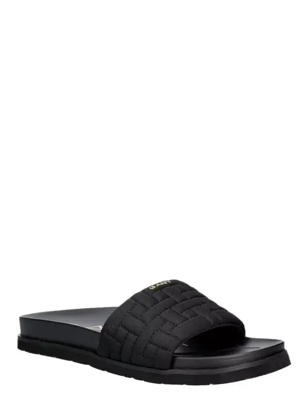 Gant Quilted Strap Slides - Black