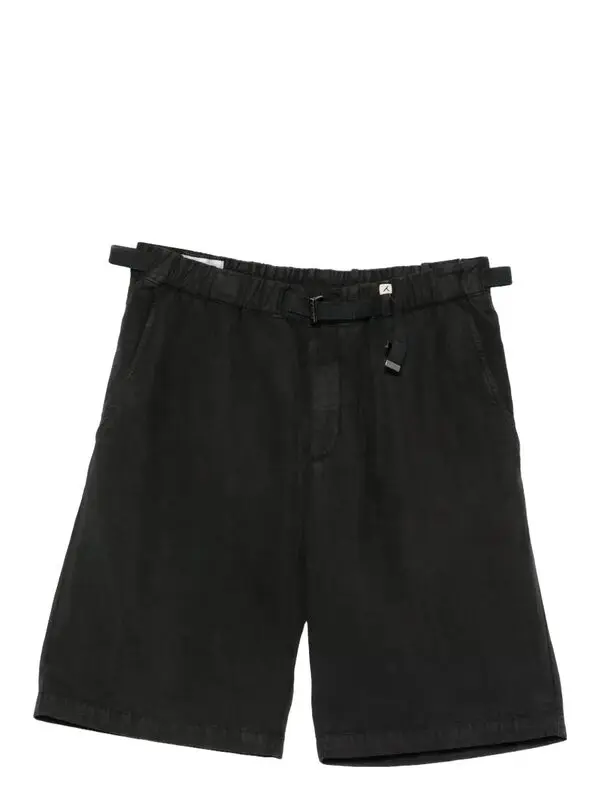 MYTHS Belted Straight-leg Shorts - Black