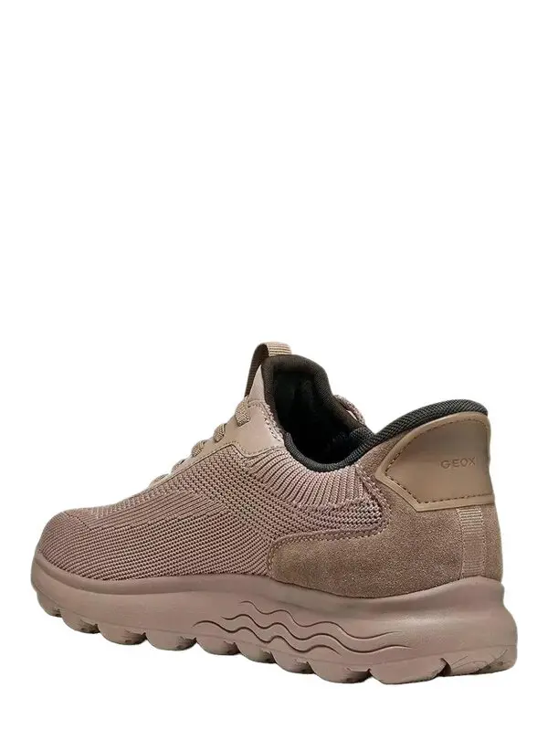 Geox Spherica Panelled Knit Sneakers - Neutrals