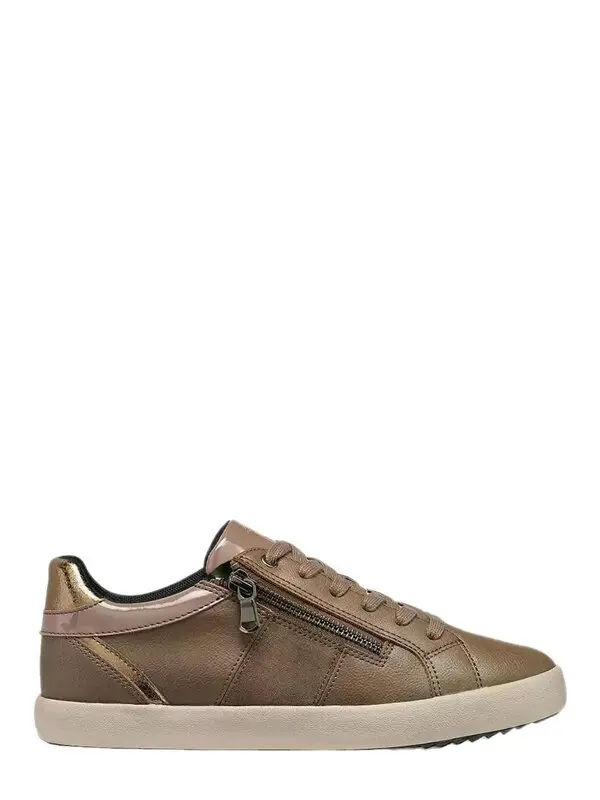 Geox Side-zip Panelled Sneakers - Brown