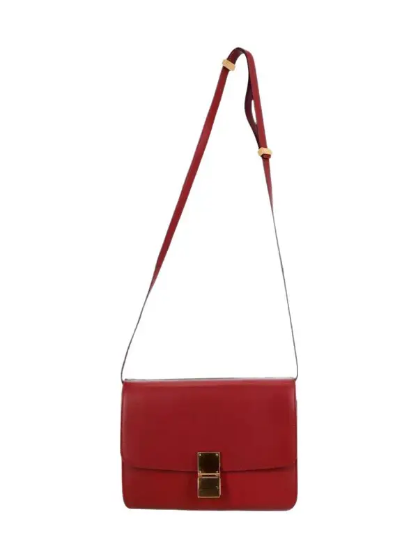 Celine Medium Classic Box Shoulder Bag - Red