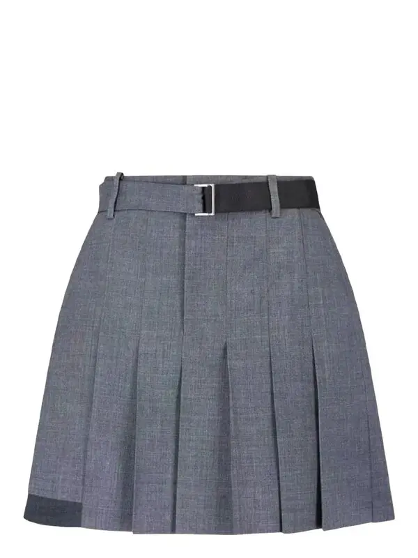Sacai Pleated Belted Shorts - Grey