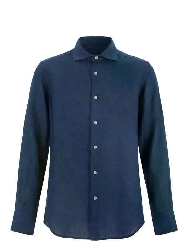 MC2 SAINT BARTH Linen Shirt - Blue