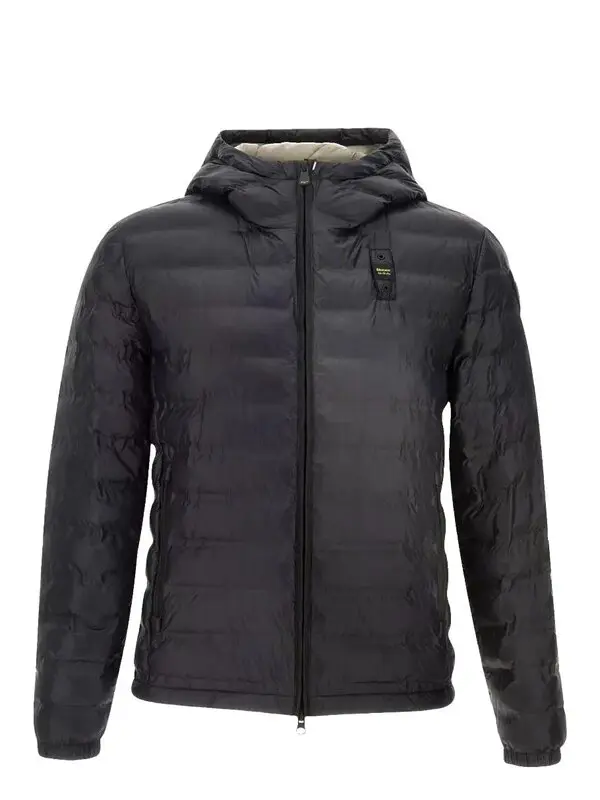 BLAUER. Quilted Hooded Down Jacket - Black