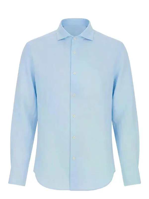 MC2 SAINT BARTH Pamplona Linen Long-sleeve Shirt - Blue