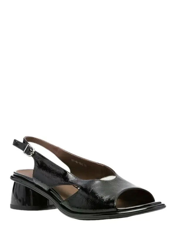 LINDA BAUMANN Cut-out Slingback Sandals - Black