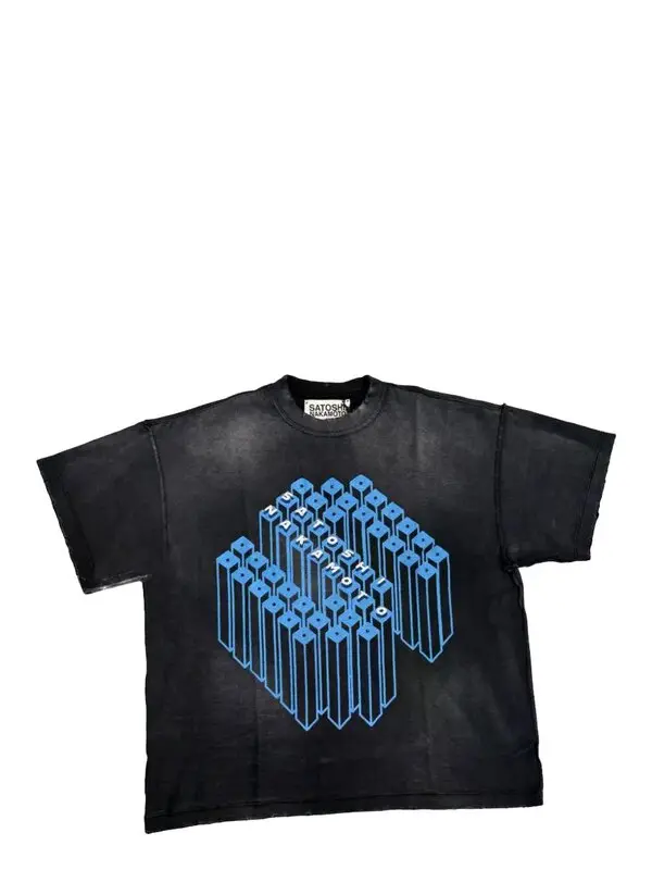SATOSHI NAKAMOTO Graphic-print T-shirt - Black