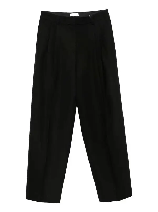 TOTEME Pleated Straight-leg Trousers - Black