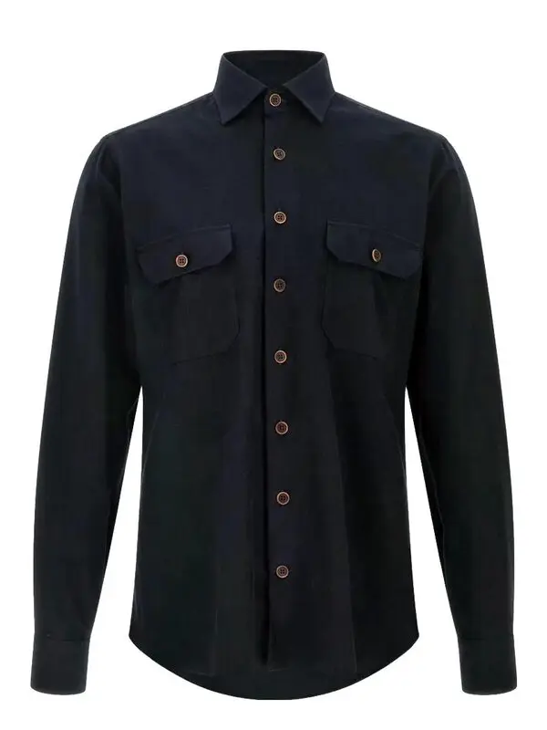 BORRIELLO NAPOLI Flap-pocket Shirt - Blue