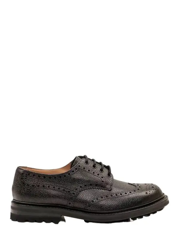 Church's Mcpherson Grain Textured Brogue Derby Shoes - Black