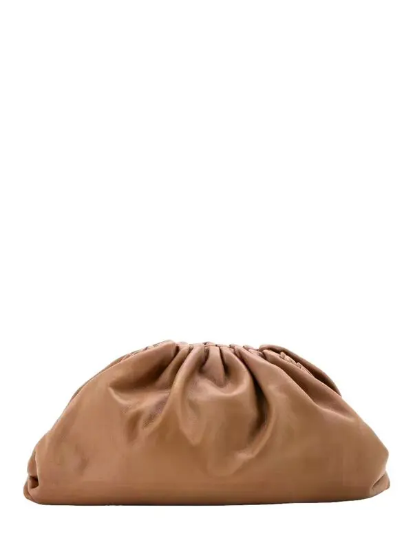 Bottega Veneta The Pouch Leather Clutch Bag - Brown