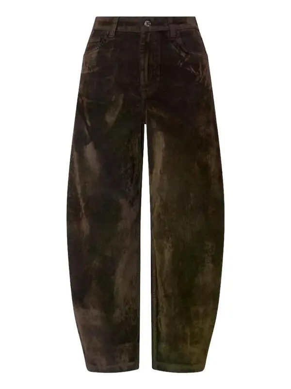 Liu Jo Balloon Velvet Trousers - Brown