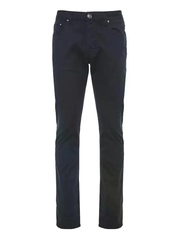 Jacob Cohen Bard Logo-patch Trousers - Blue