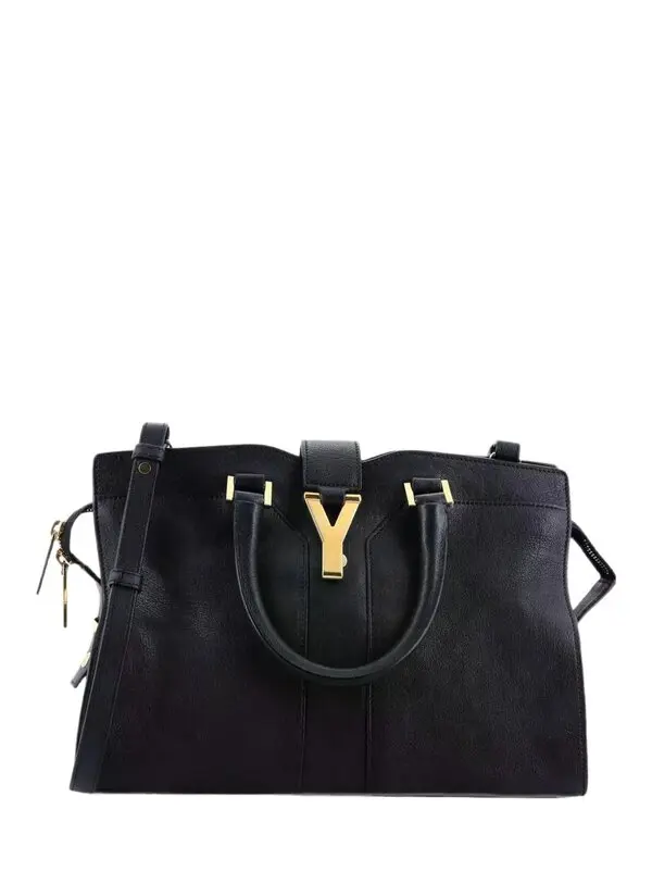 Saint Laurent Chyc Cabas Leather Small Satchel - Blue