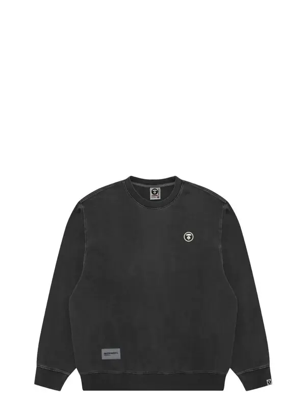 AAPE BY *A BATHING APE Moonface Logo Patch Sweatshirt - Black
