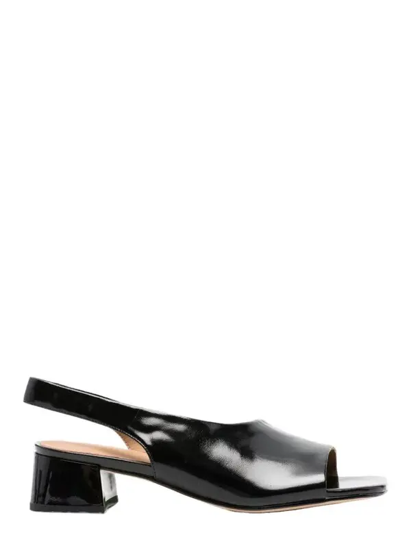LINDA BAUMANN Slingback Block-heel Sandals - Black