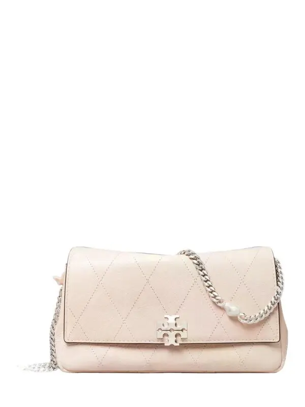 Tory Burch Charlie Quilted Chain Crossbody Bag - Neutrals