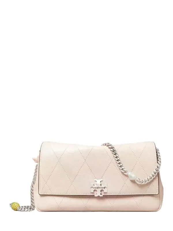 Tory Burch Charlie Quilted Chain Crossbody Bag - Neutrals