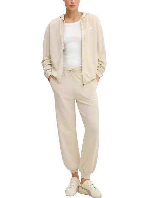 EA7 Logo Plaque Drawstring Track Pants - Neutrals