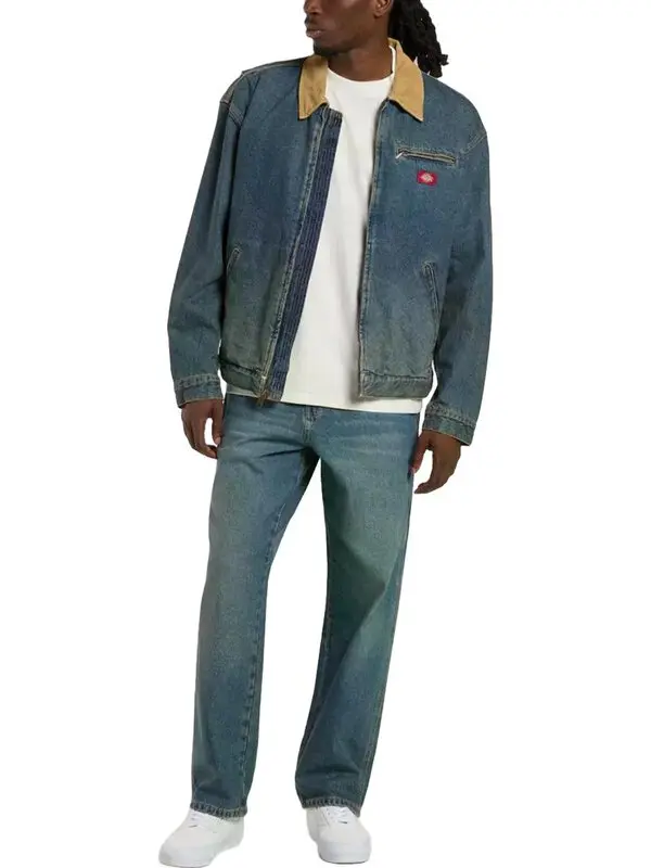 Dickies Baggy Tapered Jeans With Whiskering Effect - Blue