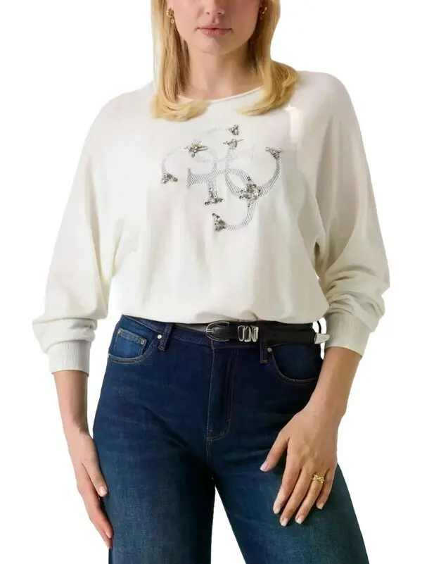 Guess Embellished Logo T-shirt - White