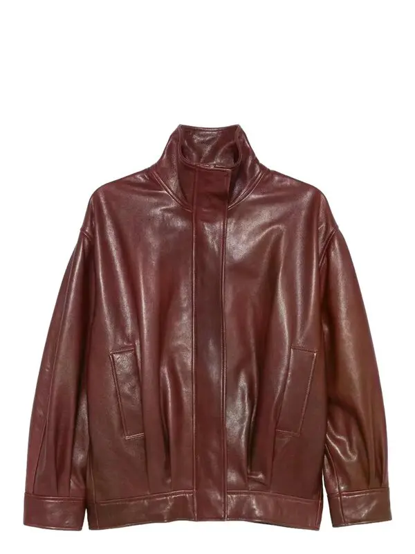 ARMA Paula Zip-up Leather Jacket - Red
