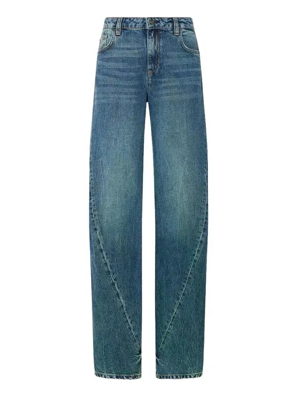 Liu Jo Asymmetrical Seam Straight Leg Jeans - Blue