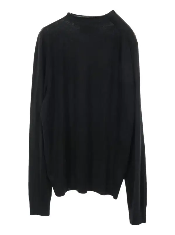 Hermès Wool Knitted Sweater With Shoulder Button Detail - Black