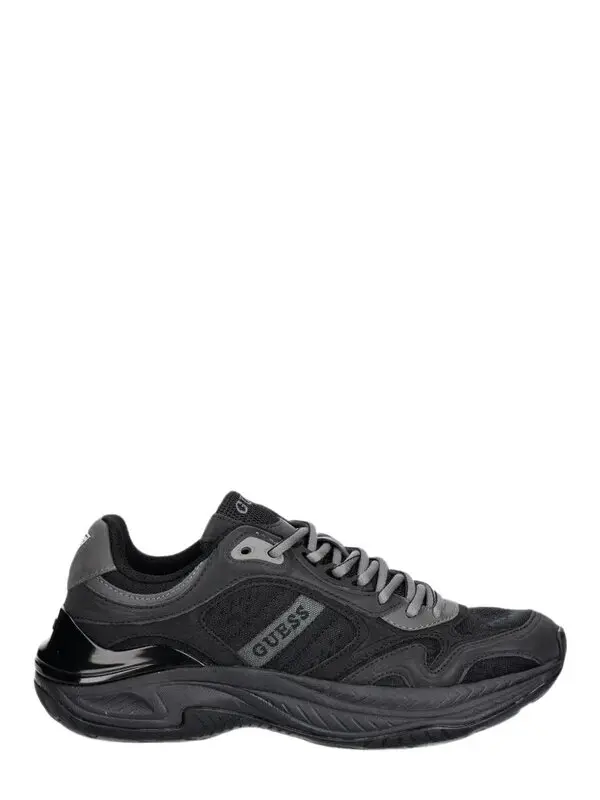 Guess Squan" Logo-patch Sneakers - Black
