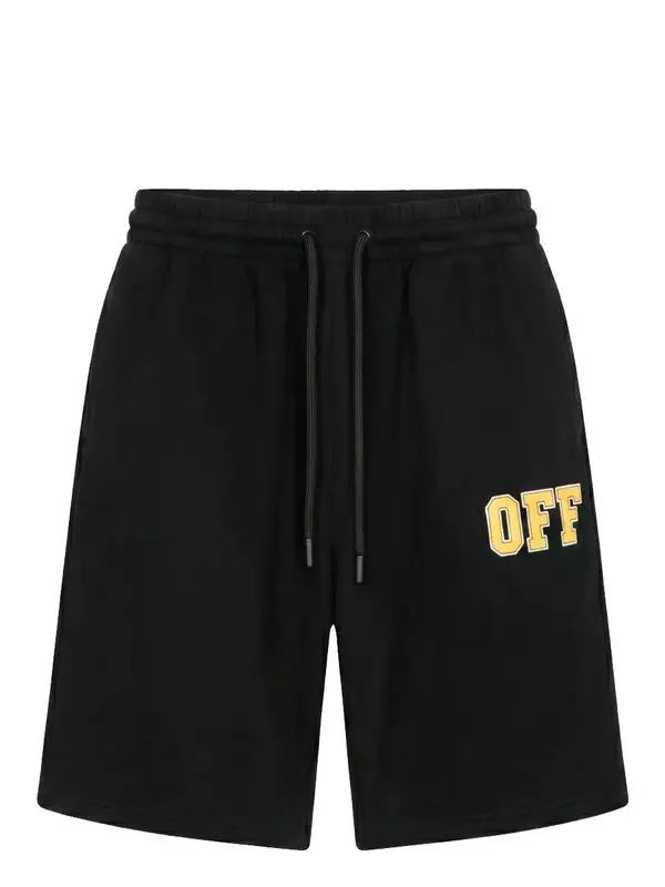 Off-White Logo Print Shorts - Black
