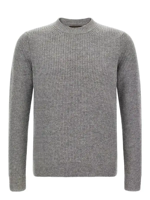 ZANONE Ribbed Knit Crew-neck Sweater - Grey