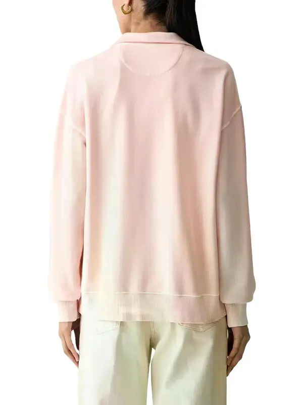 Gant Half-zip Logo-embroidered Sweater - Pink