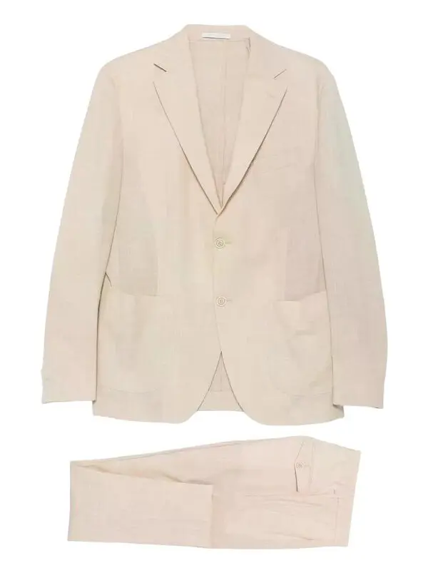 Eleventy Drawstring-waist Suit - Neutrals