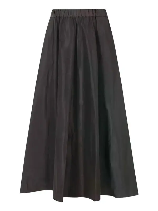 Aspesi Elasticated-waistband Flared Midi Skirt - Grey