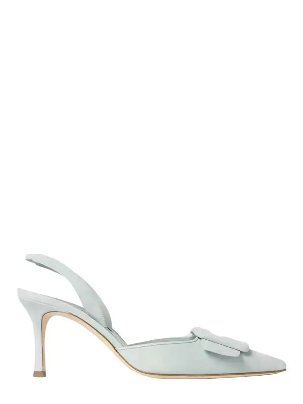 Manolo Blahnik Maysli Buckle-detail Pointed-toe Pumps - Blue
