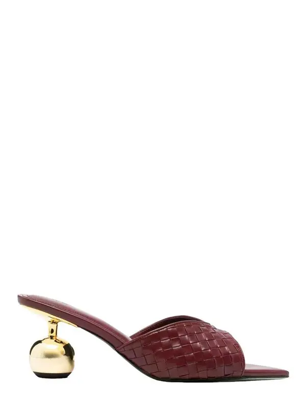 Jw Pei Ellie Braided Sphere-heel Sandals - Red