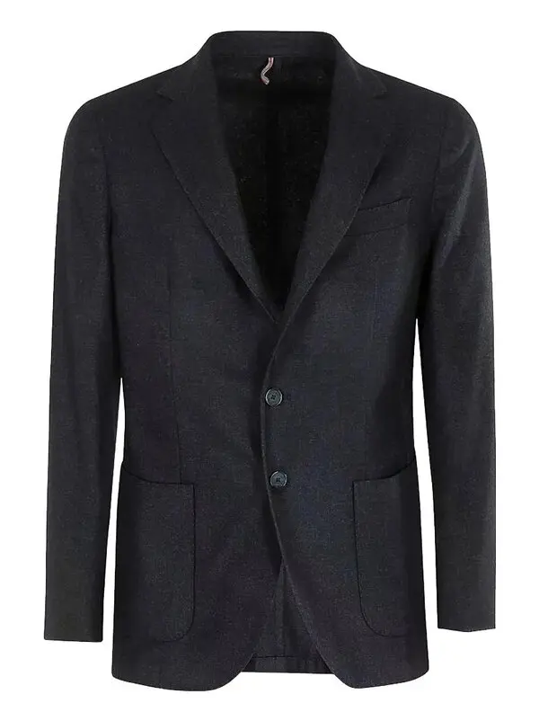 SANTANIELLO Notch-lapel Blazer - Black