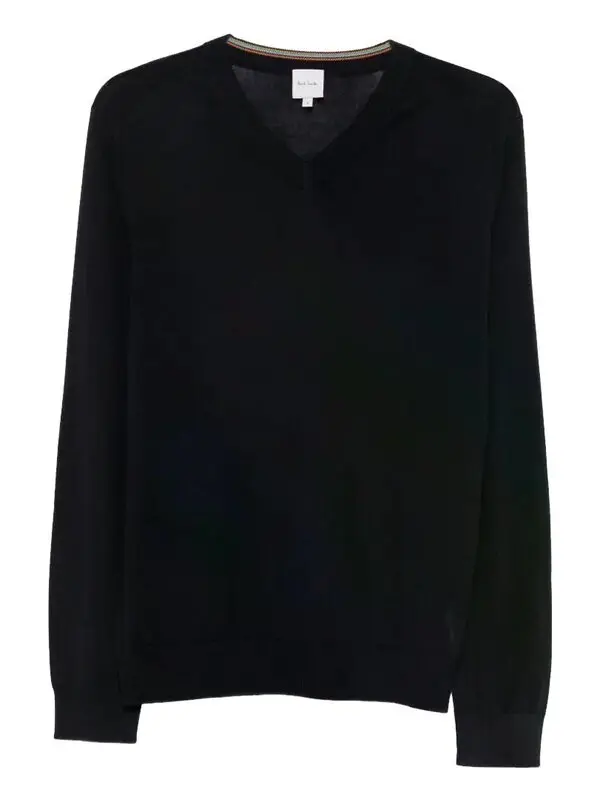 Paul Smith V-neck Merino Wool Sweater - Blue