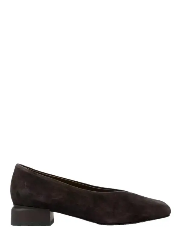 LINDA BAUMANN Suede Crossover Strap Pumps - Brown