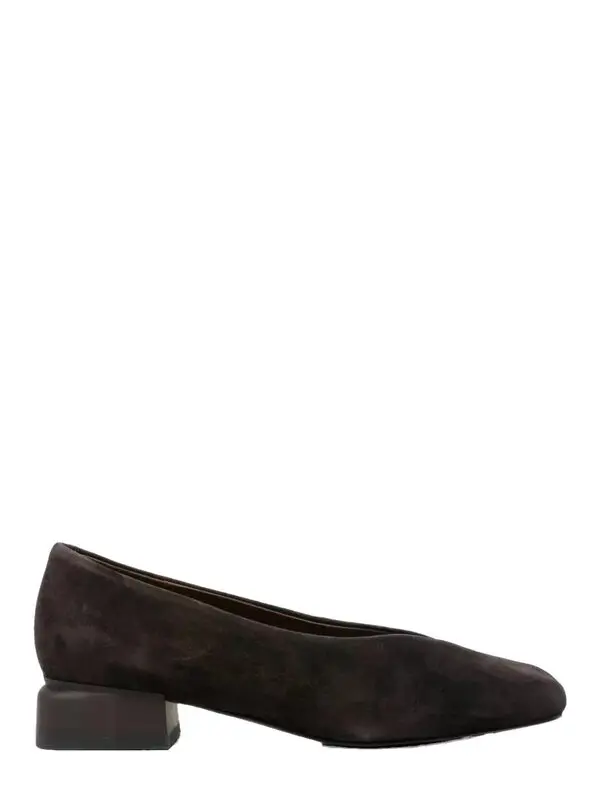 LINDA BAUMANN Suede Crossover Strap Pumps - Brown